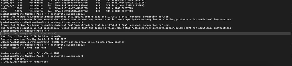 Unable to run meshery - Meshery - Layer5 Community Forum Unable to run meshery - Meshery - Layer5 Community Forum