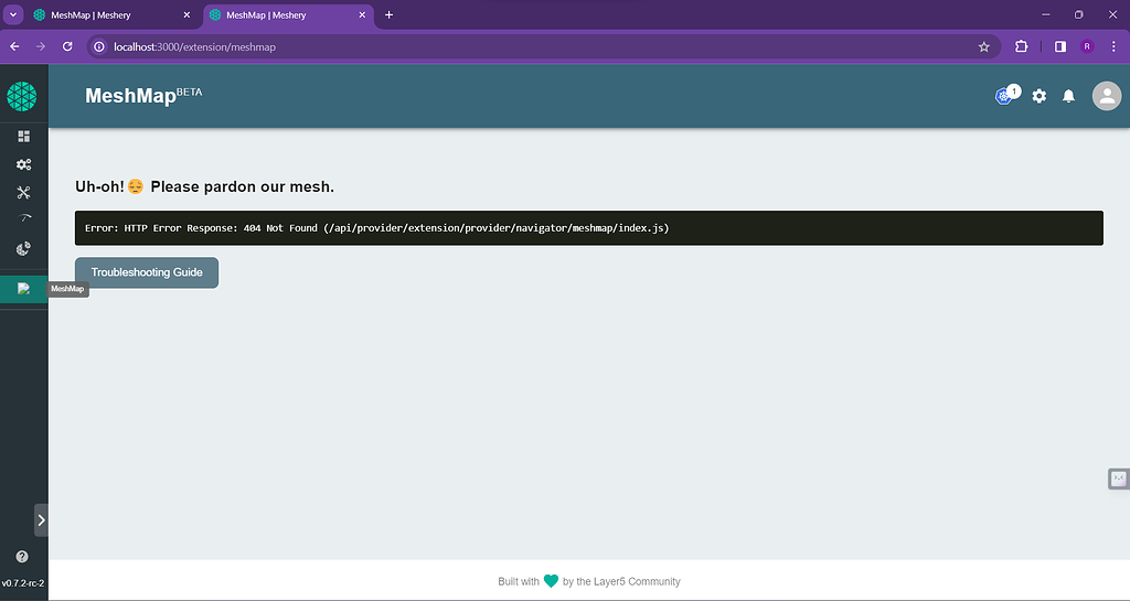 I am facing following issue in my local setup - Kanvas - Layer5 ... I am facing following issue in my local setup - Kanvas - Layer5 ...